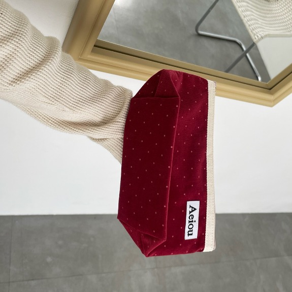 아에이오우 Aeiou Basic Pouch (L size) Little Dot Red - 위시버킷