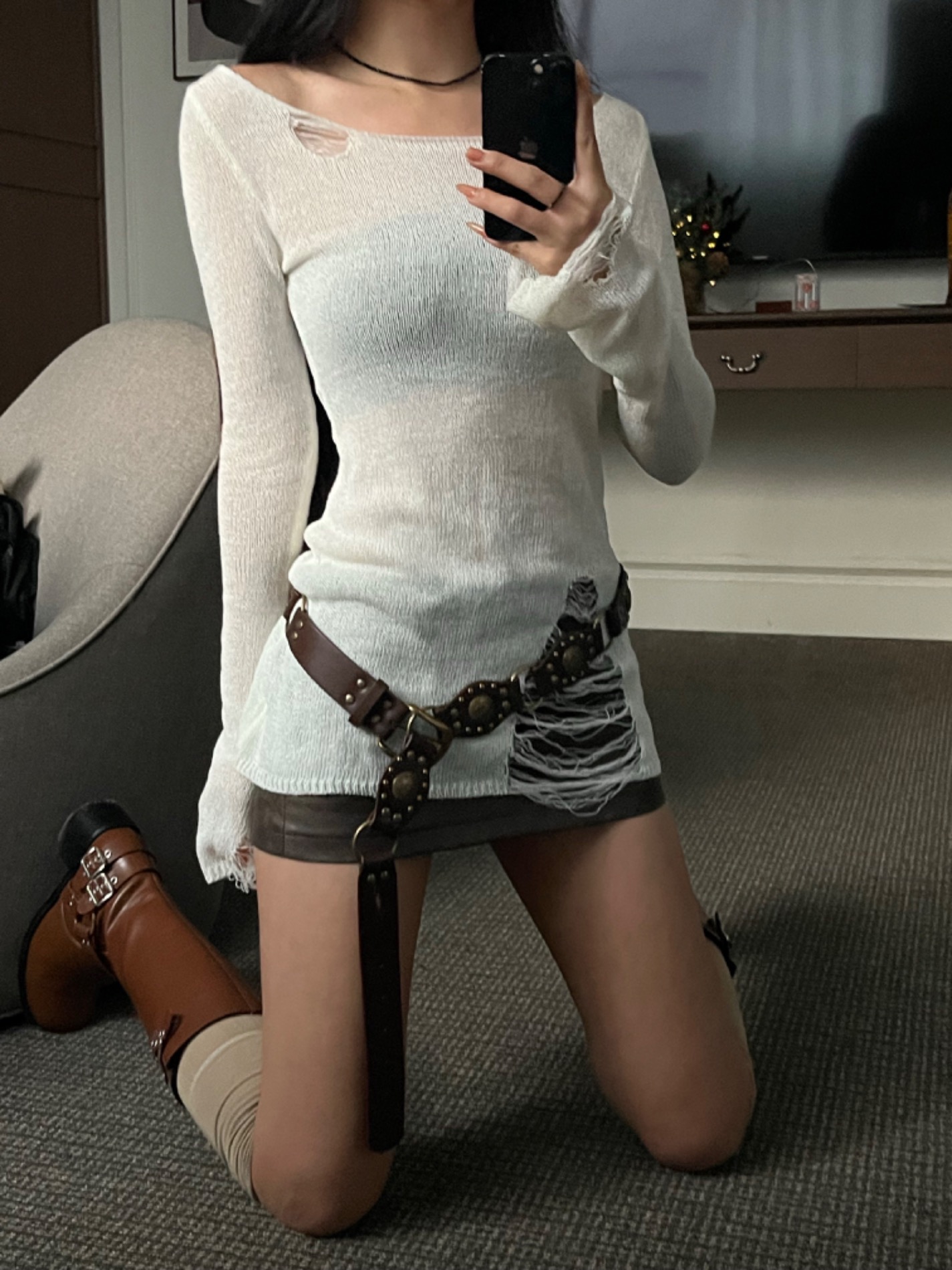 비엔프롬 Break knit - 위시버킷