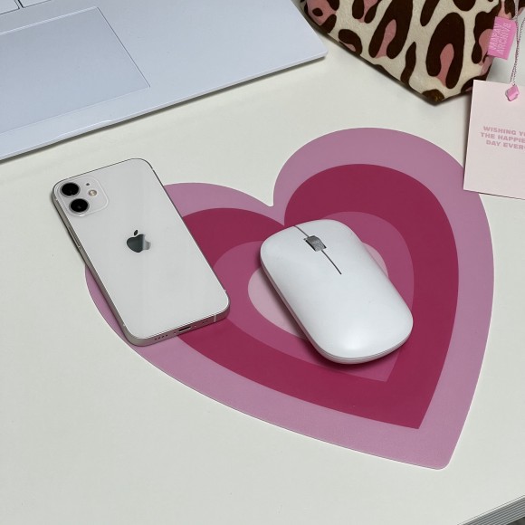 MAFAVARCHIVE pink heart beam mouse pad - 위시버킷