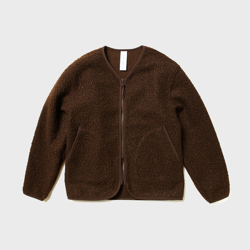 토마스모어 TD4-JK01 부클 집업 가디건-커피브라운 - 위시버킷