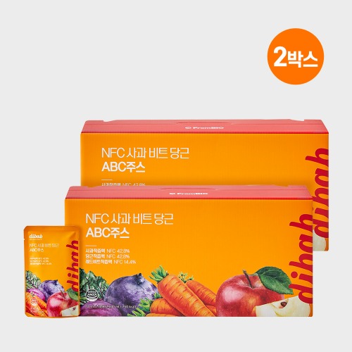 프롬바이오 디밥 NFC사과비트당근 ABC주스 70ml 30포x2박스 - 위시버킷