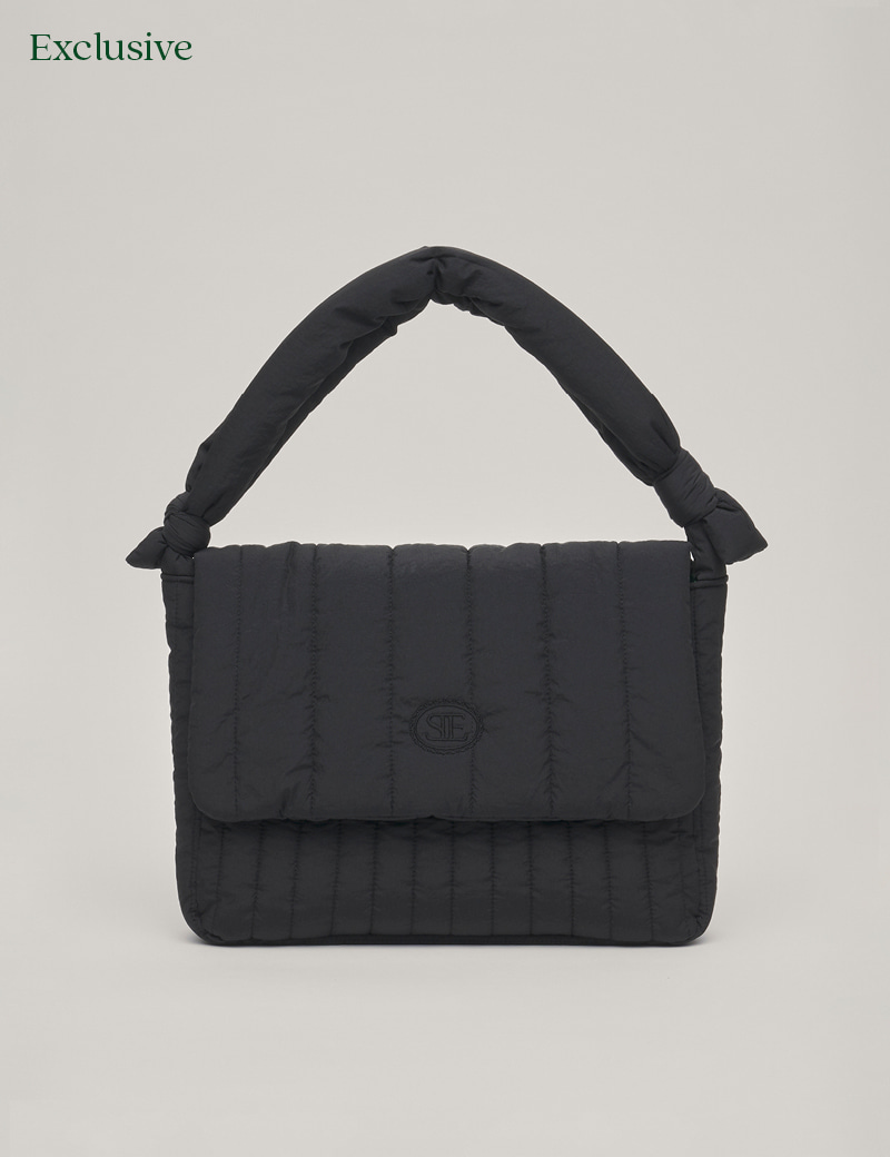 시엔느 Cross Padding Bag (Black) - 위시버킷