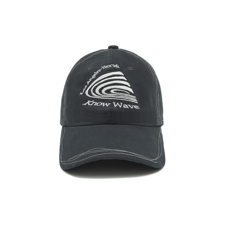 노우웨이브 KNOW WAVE LOGO RECORD BALL CAP KNA012m(CHARCOAL) - 위시버킷
