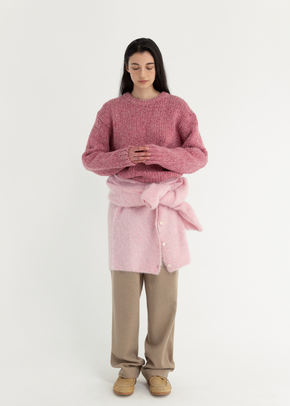 르로브 Piccadilly Sweater (rose pink) - 위시버킷