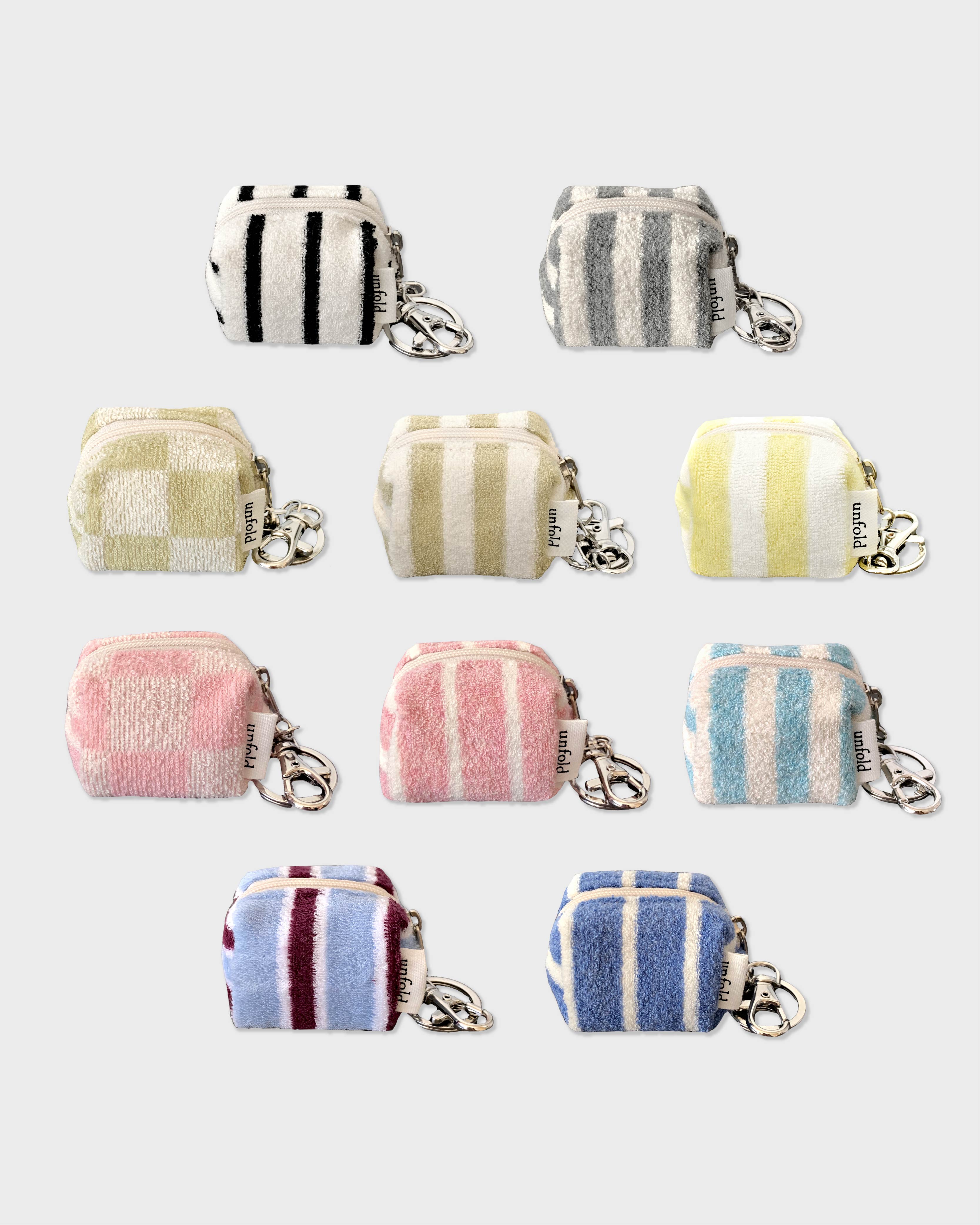 언폴드 Mini terry pouch keyring - 위시버킷