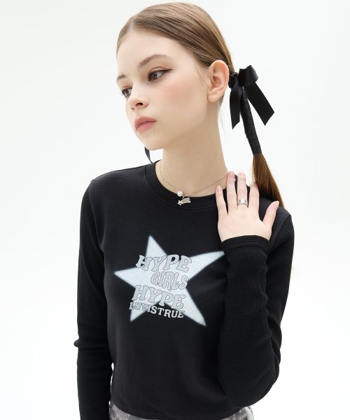 러브이즈트루 VL STAR TEE(BLACK) - 위시버킷