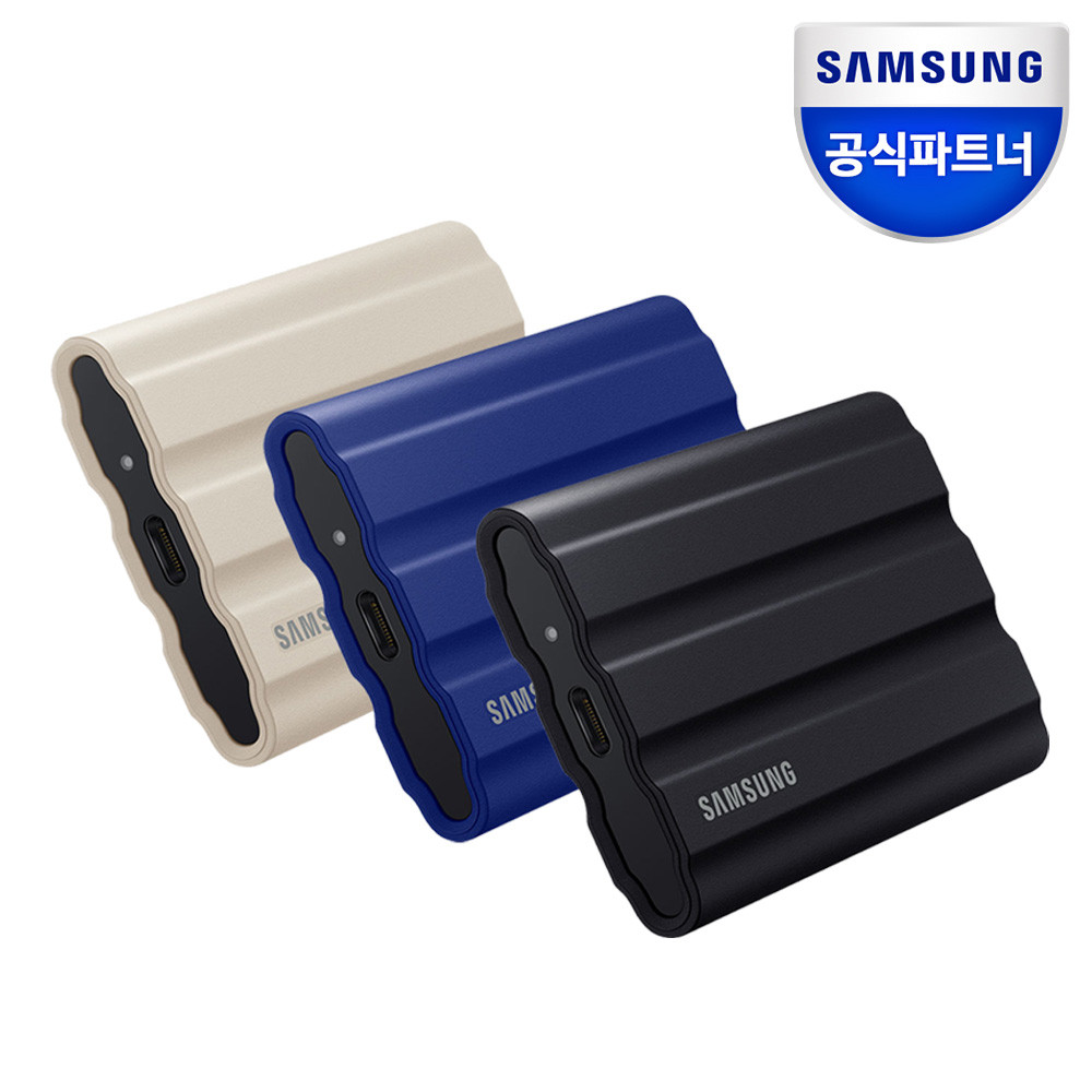 삼성 삼성전자 삼성 외장SSD T7 Shield 1TB 외장하드 1테라 USB3.2 Gen.2 Type-C MU-PE1T0 공식 ...