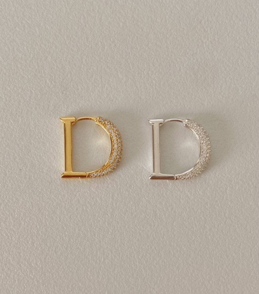 폴아이마이미 실버925 18K도금 프릿 은 귀걸이 - 위시버킷