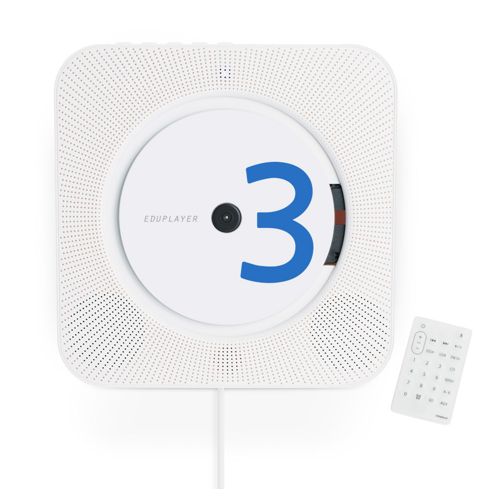에듀플레이어 에듀플레이어 EA30 벽걸이 CD플레이어 FM라디오 블루투스스피커 - 위시버킷
