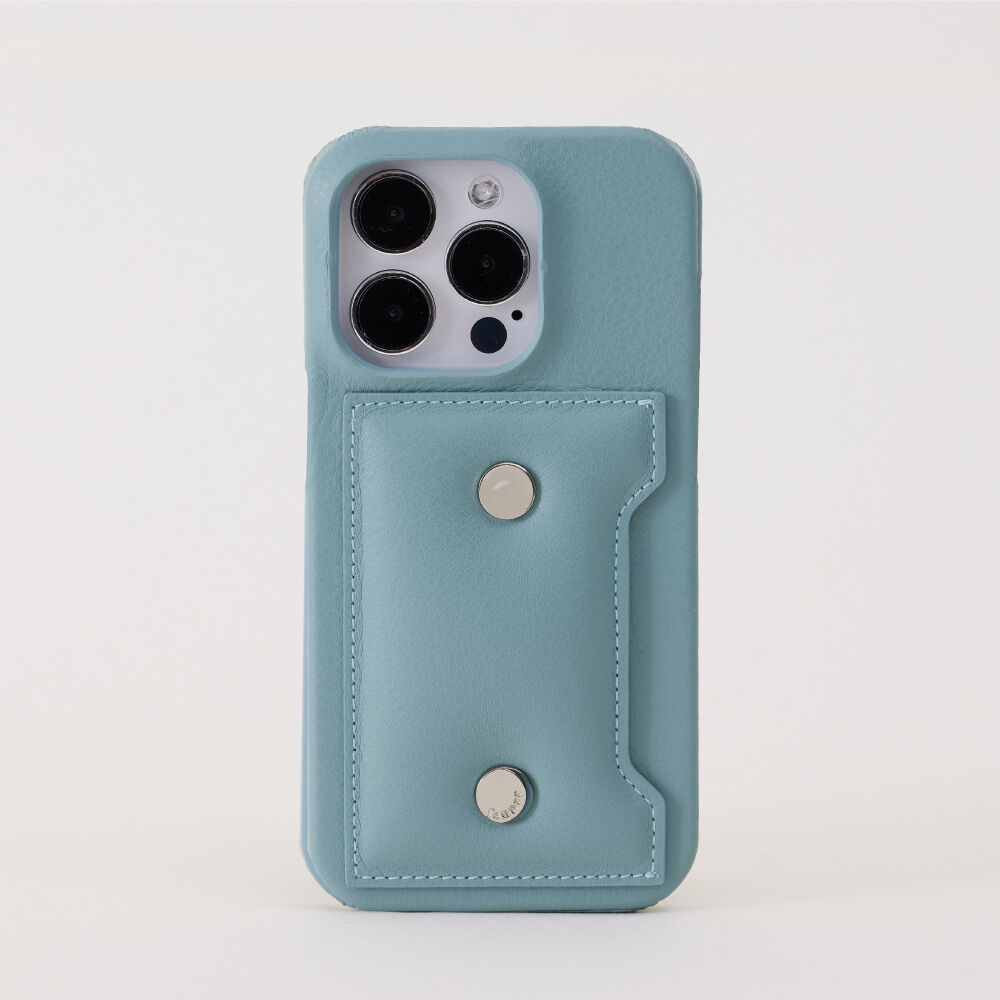 페넥 [22FW]CIRCLE PADDING iPHONE 14 PRO CARD CASE - GRAYISH BLUE - 위시버킷