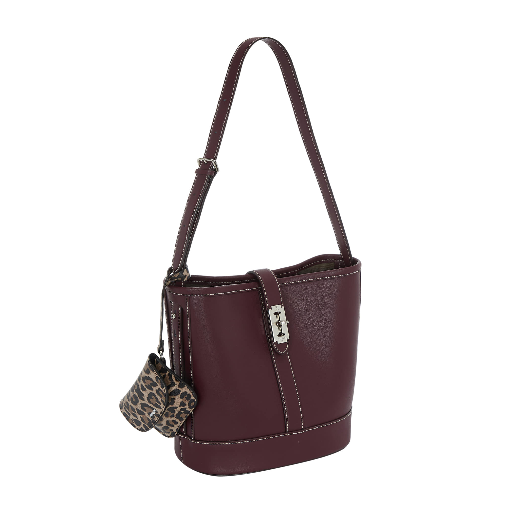 분크 Festone Leather Basket S (페스토네 레더 바스켓 스몰) Burgundy - 위시버킷