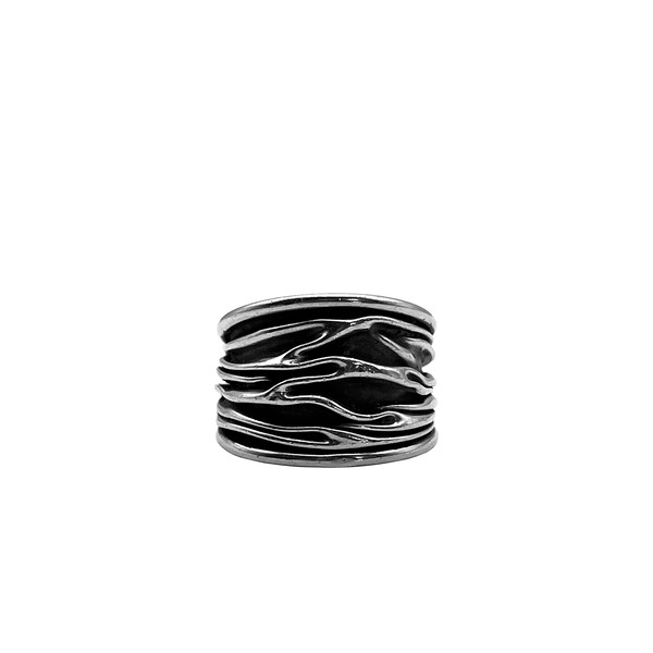 엔칸토 Vintage Wrinkle Ribbed 925silver Ring - 위시버킷