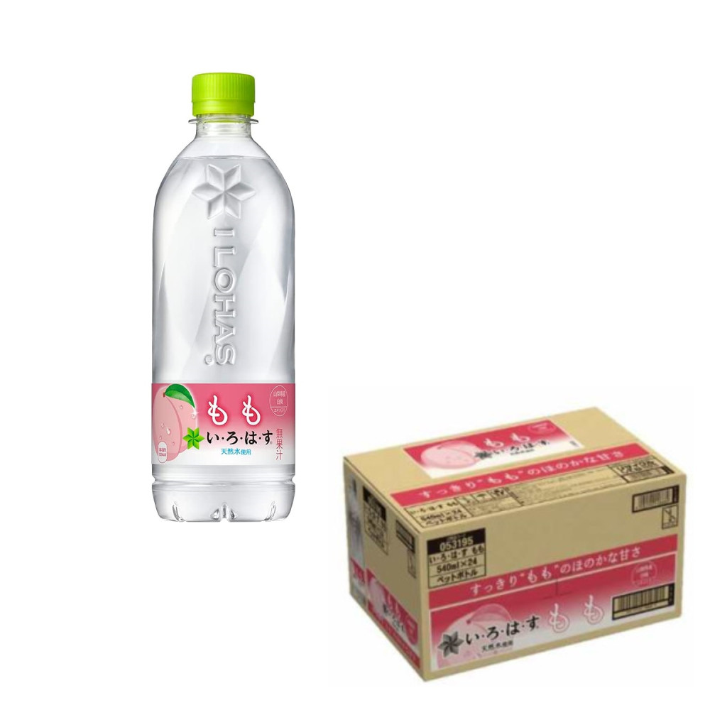 이로하스 이로하스 복숭아물 540ml 24개입 1박스 일본 음료 [원산지:일본] - 위시버킷