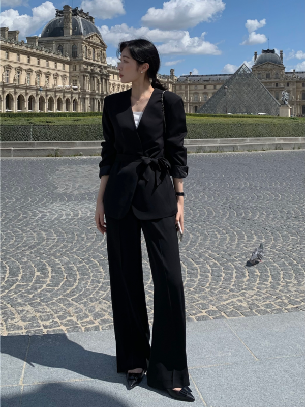 모아빈 MOIBIN [Arete] Seine slit slacks - 위시버킷