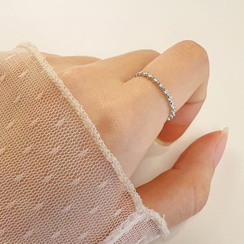 47베이지 925 Silver Floris Stack Ring - 위시버킷