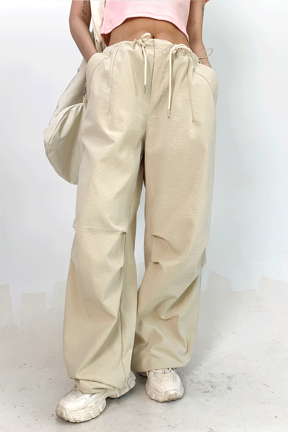 아쿠비클럽 falling string pleats pants (3colors) - 위시버킷