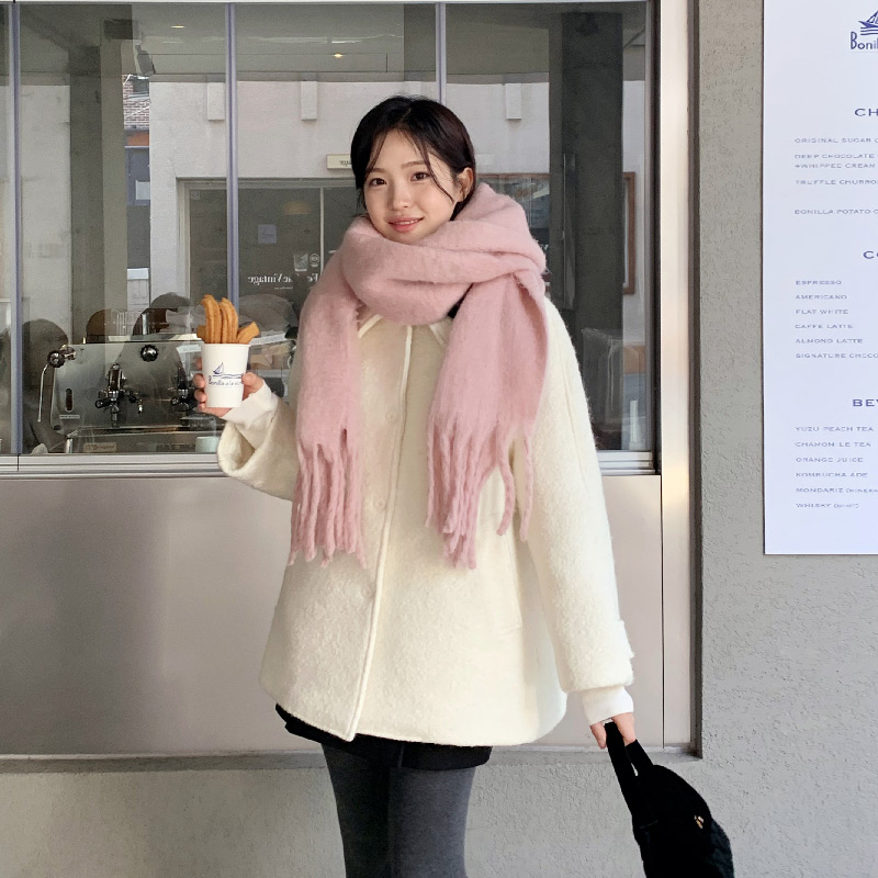 아뜨랑스 (폭닥포근/누빔안감)[⛄블프데이+쿠폰팩]⚡️부분 오늘출발⚡️ [자체제작] [울50%] 아도르 울 부클 싱글 하프 코트 ...