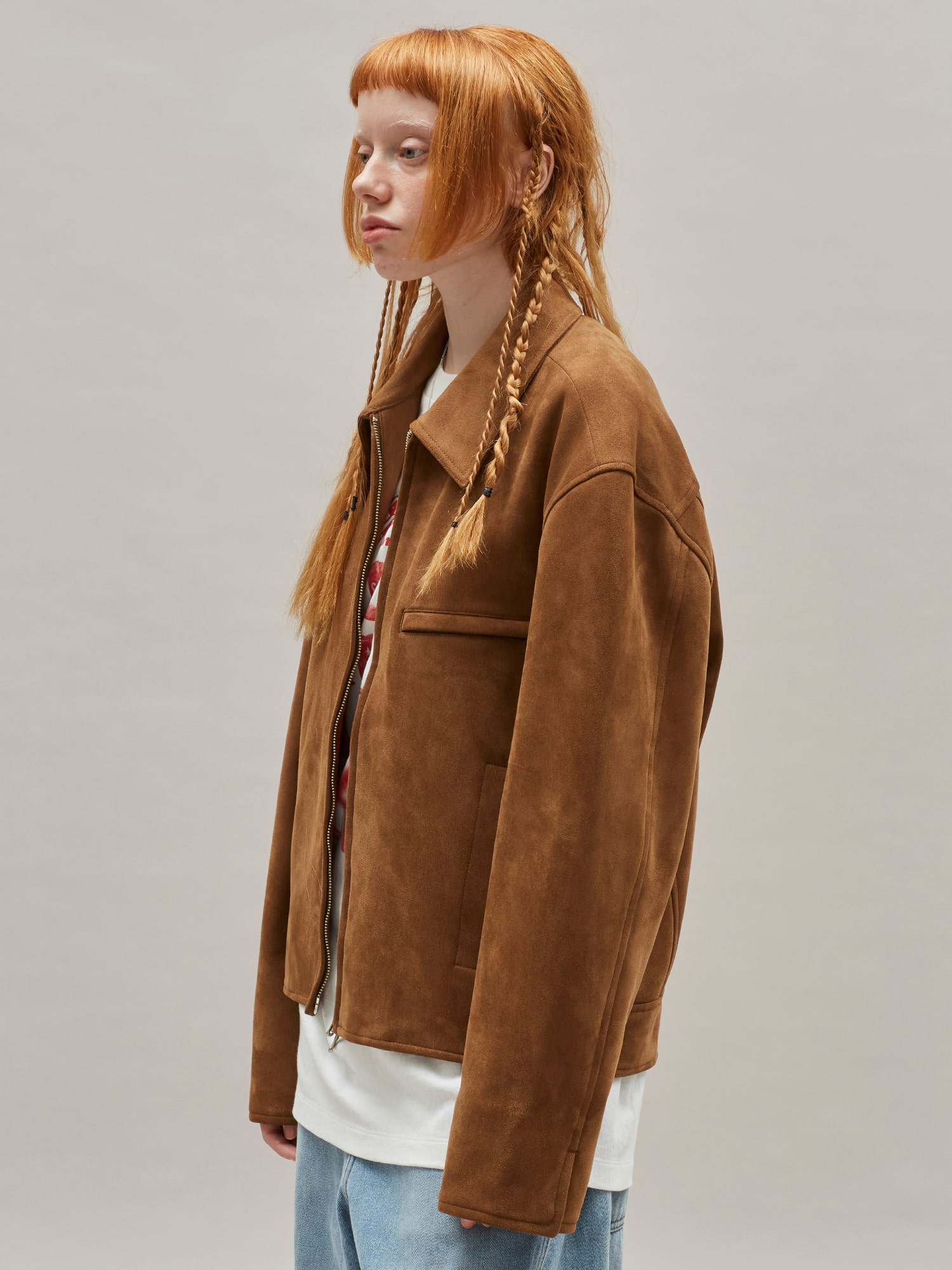 샌드사운드 Suede Tracker Jacket - Yellowish Brown - 위시버킷