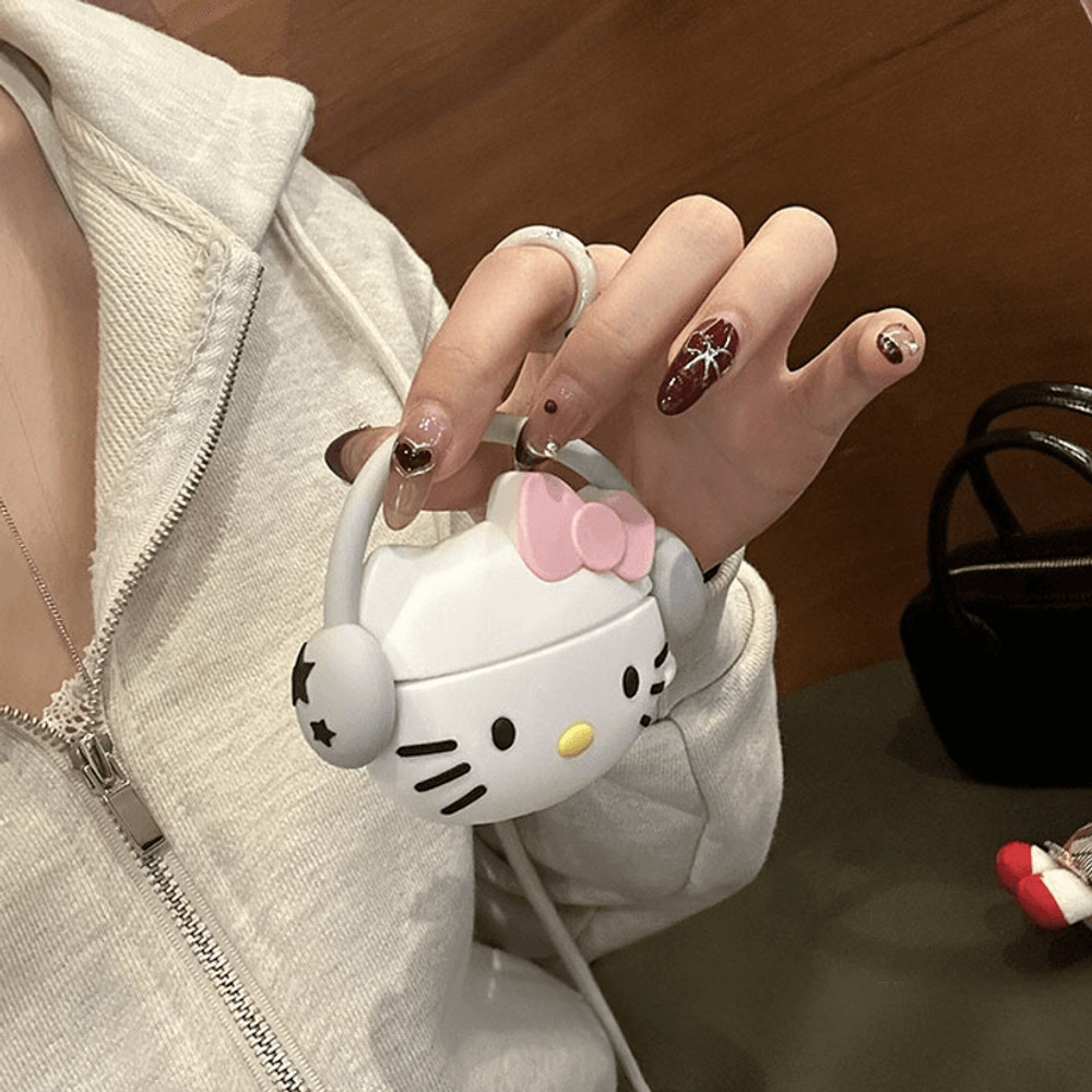 헬로키티 귀여운 헤드셋 키티 에어팟 케이스 위시버킷