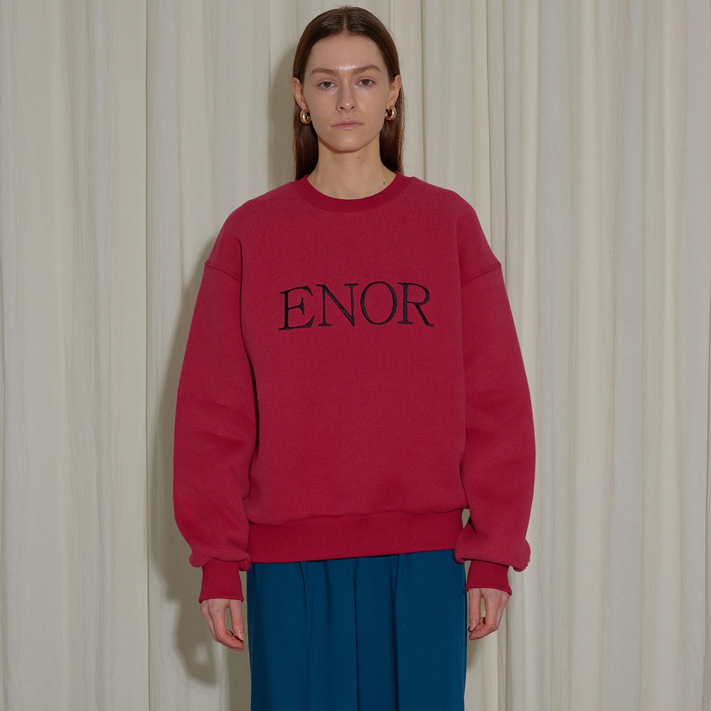 엔오르 ENOR LOGO SWEATSHIRT - PINK - 위시버킷