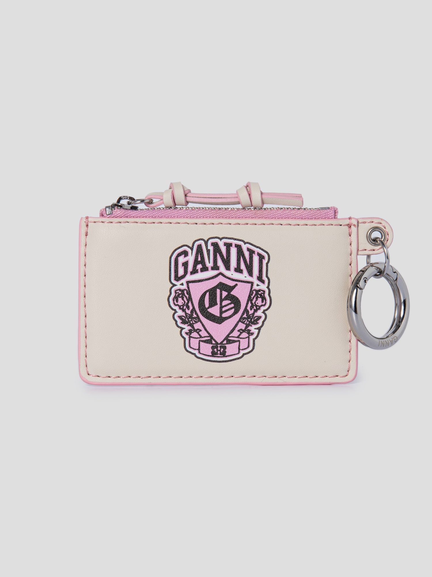 가니 Banner Zipped Coin Purse Print - Pink Nectar - 위시버킷