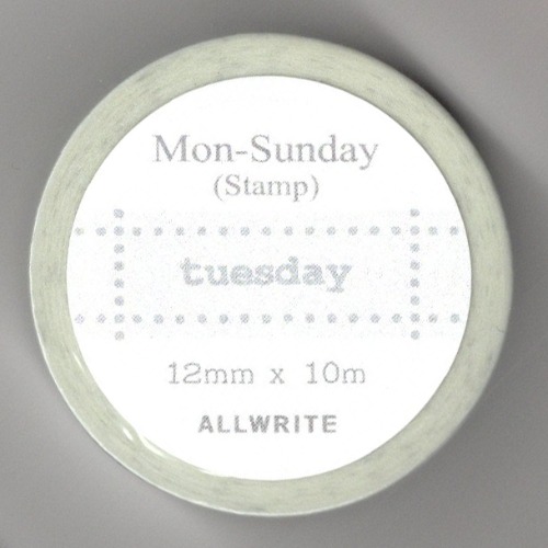 올라이트 Masking Tape-Mon~Sunday(Stamp)_Silver - 위시버킷
