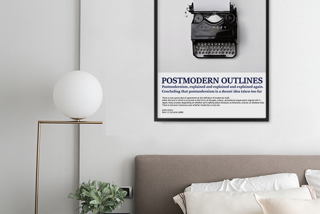 언프레임 postmodern -typewriter 모던 인테리어 액자 - 위시버킷