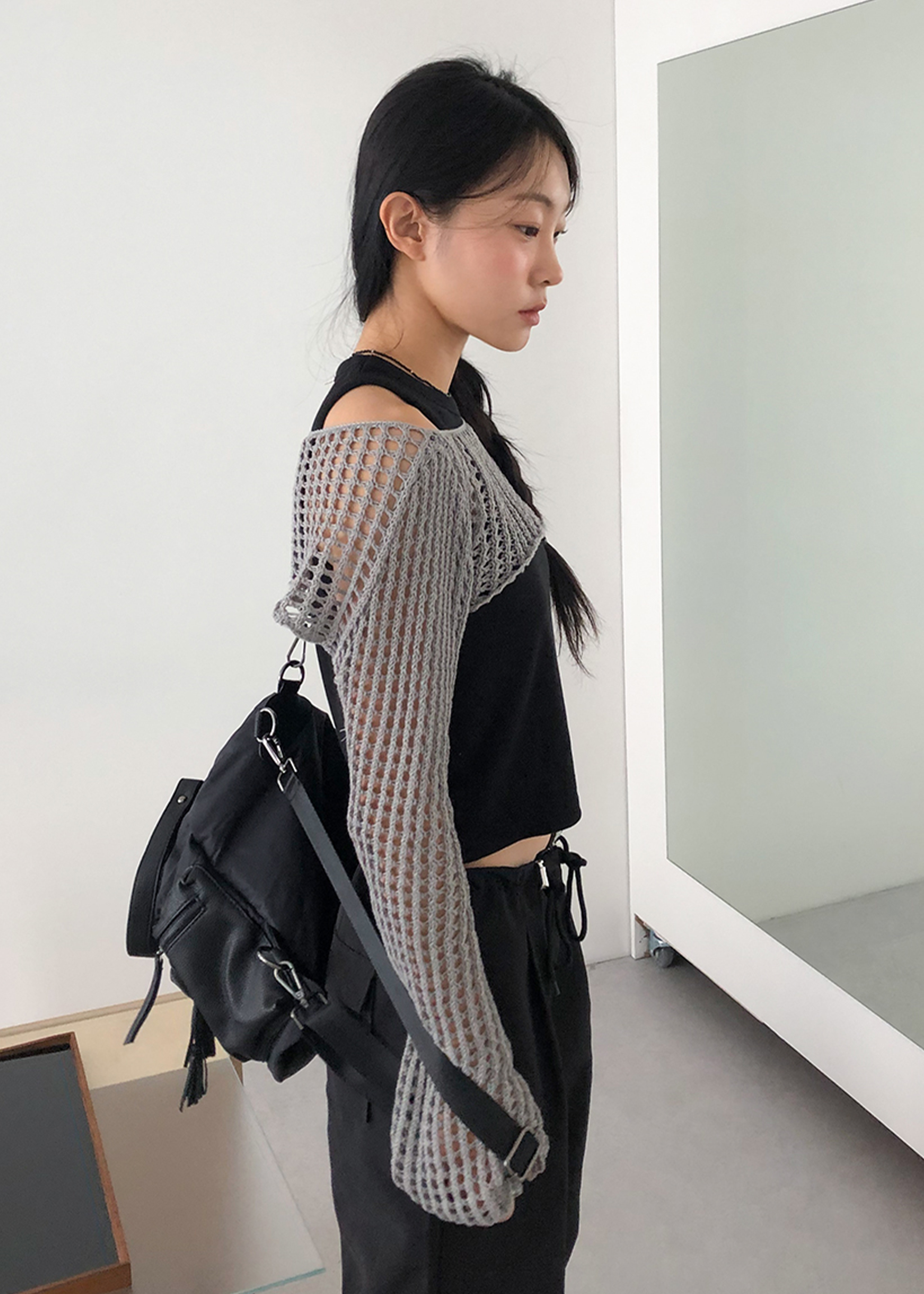 SOUNO malla crop knit - 위시버킷