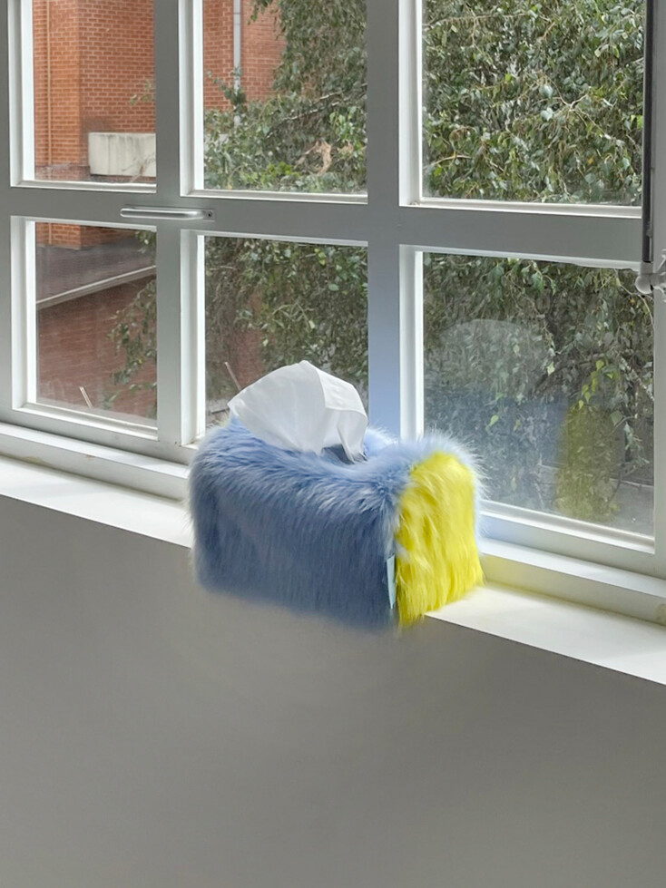 푸펫 Fur-ppet Tissue Case (Color block A) - 위시버킷