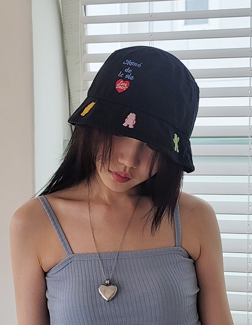 로우키 bear bucket hat (4 colors) - 위시버킷