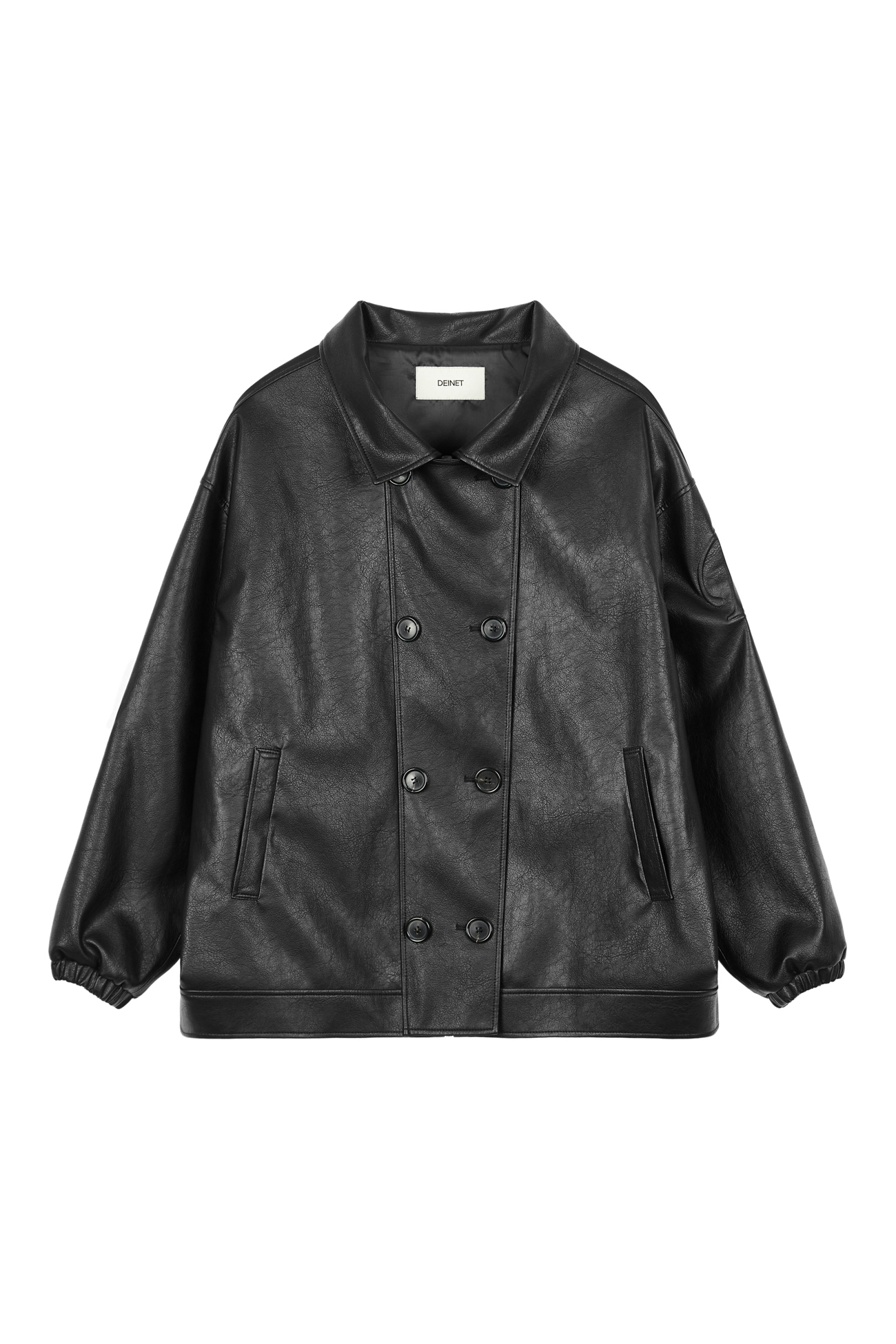 다이닛 D HALF LEATHER JACKET IN BLACK - 위시버킷
