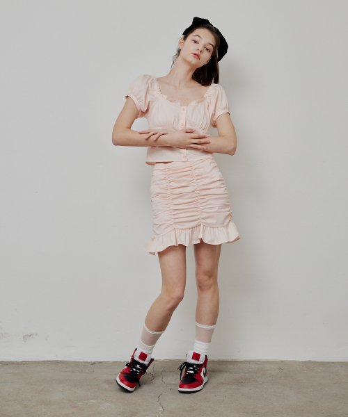 아웃엑소 Rara top pink - 위시버킷