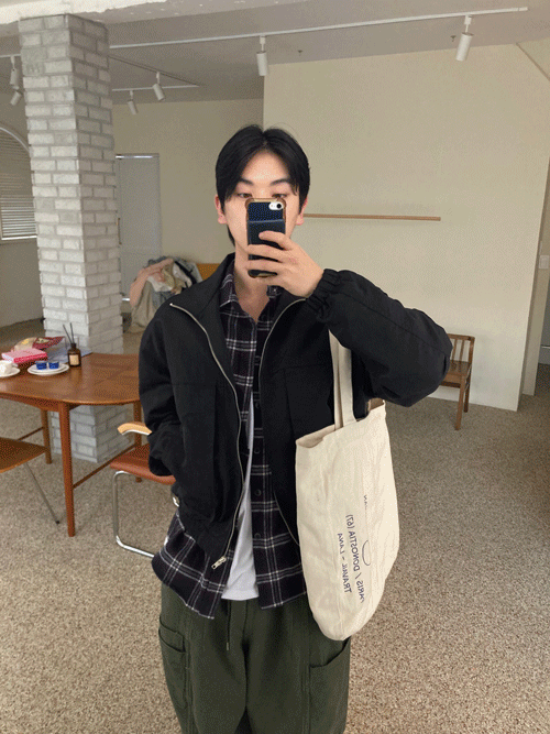 베이그 Madi short nylon jacket (3color) - 위시버킷