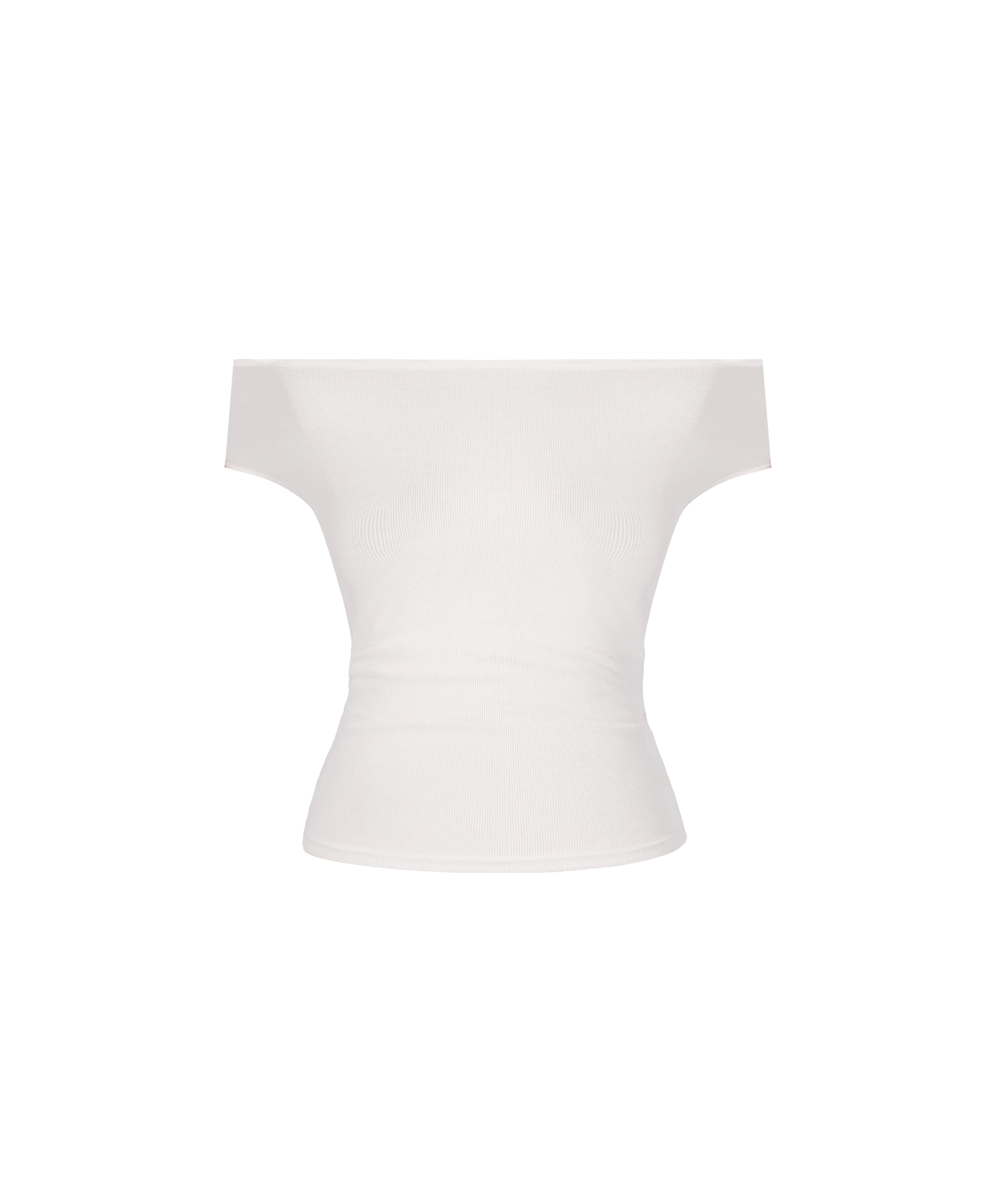 코프 Basic off-shoulder short sleeve top - 위시버킷