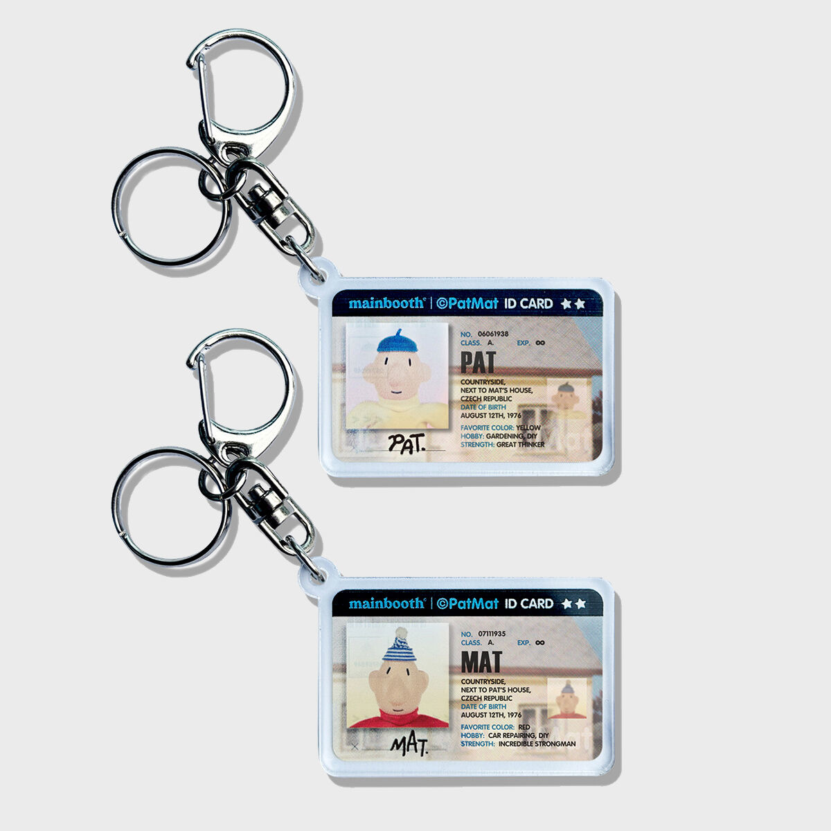 메인부스 [Pat&Mat] ID Card Key Ring - 위시버킷