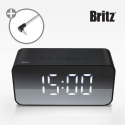 브리츠 브리츠 BZ-MX2100 무선 휴대용 블루투스 스피커 FM 라디오 무소음 디지털 LED 알람 탁상시계 C타입충전 BZMX2100 - 위시버킷