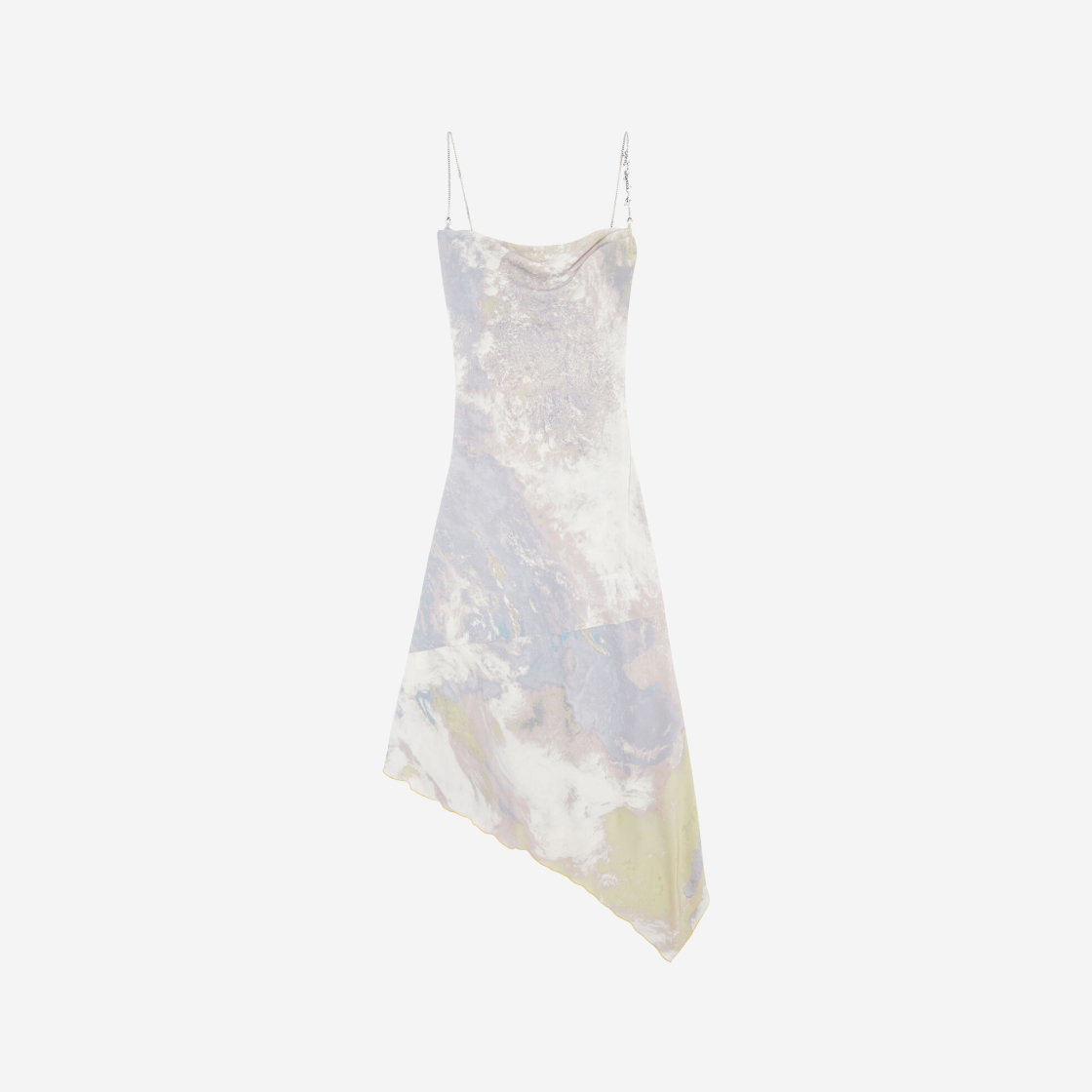 디젤 (W) Diesel D-Mint-Cmf Printed Slip Dress with Chain Straps Grey - 위시버킷