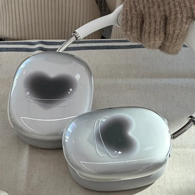 마인드마이닝 하트 유니버스 에어팟맥스 애플 에어팟 맥스 전용 케이스 투명 하드 Tpu 젤리 실리콘 보호 커버 클리어 풀커버 슬리브 보호 이어캡 파우치 보관 헤드밴드 헤드셋