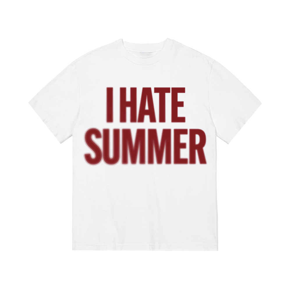 톰스벌스데이 I HATE SUMMER Blur T-shirts RED - 위시버킷