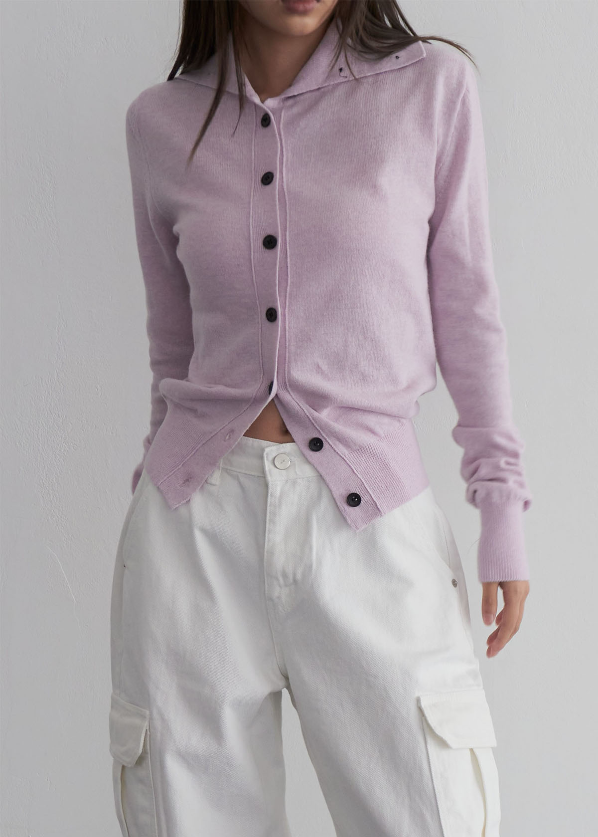 랩트 RAPT Pastel High-Neck Cardigan (3c) - 위시버킷