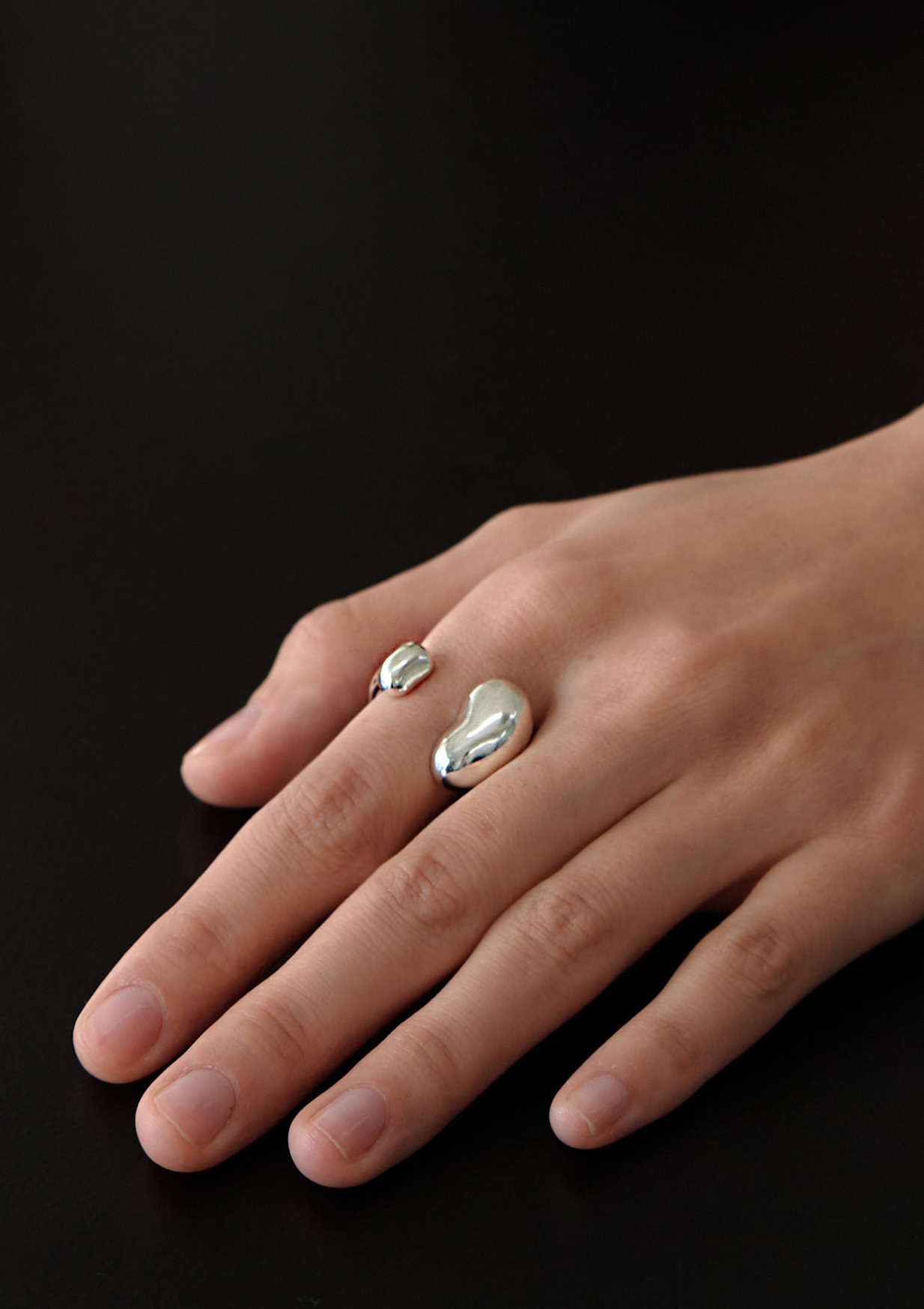 수리움 Pebble open ring - 위시버킷