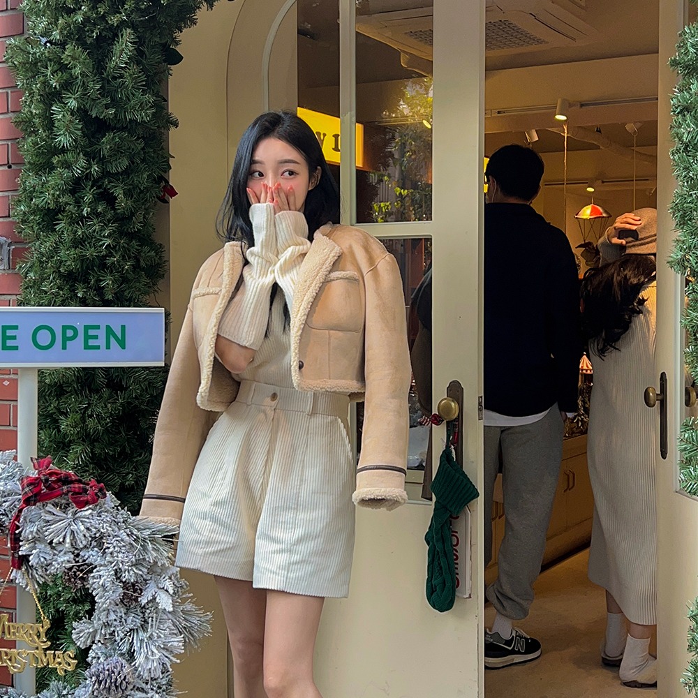 유리크 데이 니트반팔 워머set (4color) - 위시버킷