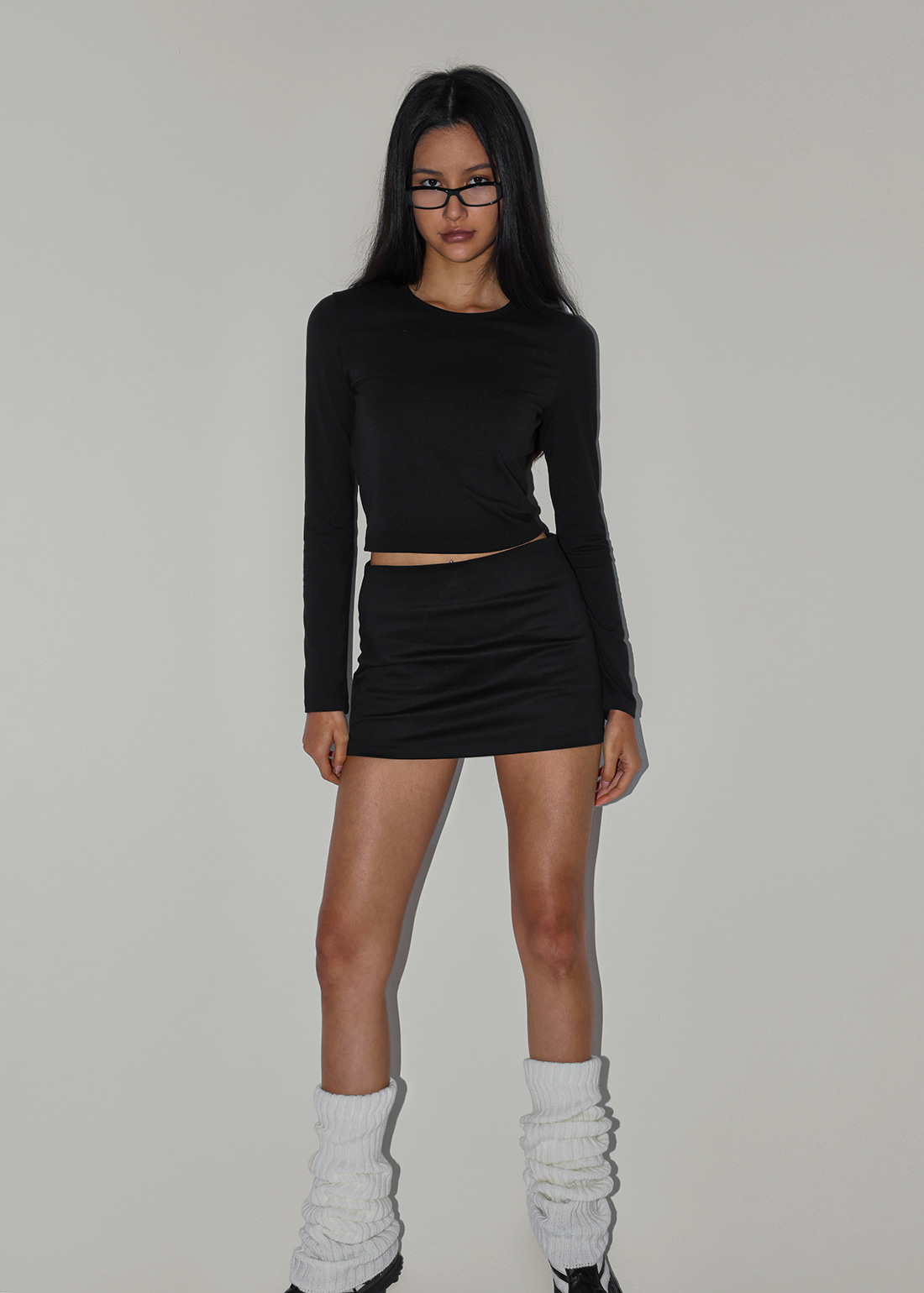 블랙업 블랙업 [B-BASIC] 베이직 코튼모달 긴팔티 (2TYPE) - 위시버킷