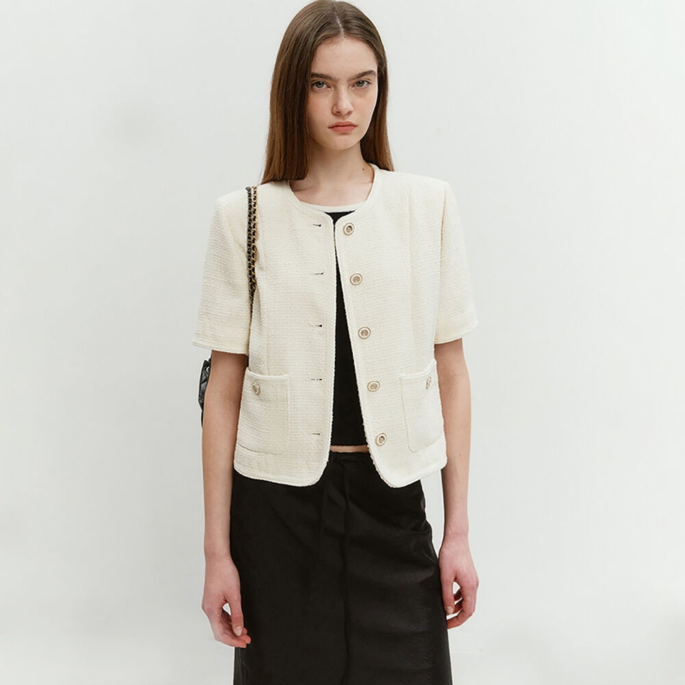 던스트 SUMMER TWEED JACKET IVORY_UDJA4B223CR - 위시버킷