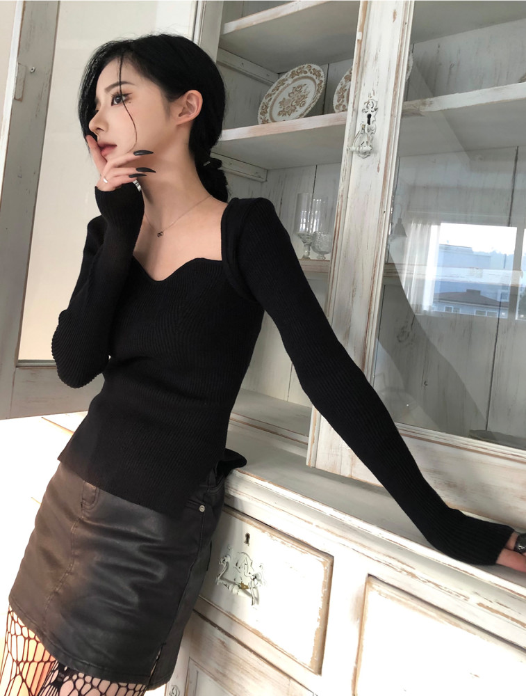 이은 wavy square neck t - 위시버킷