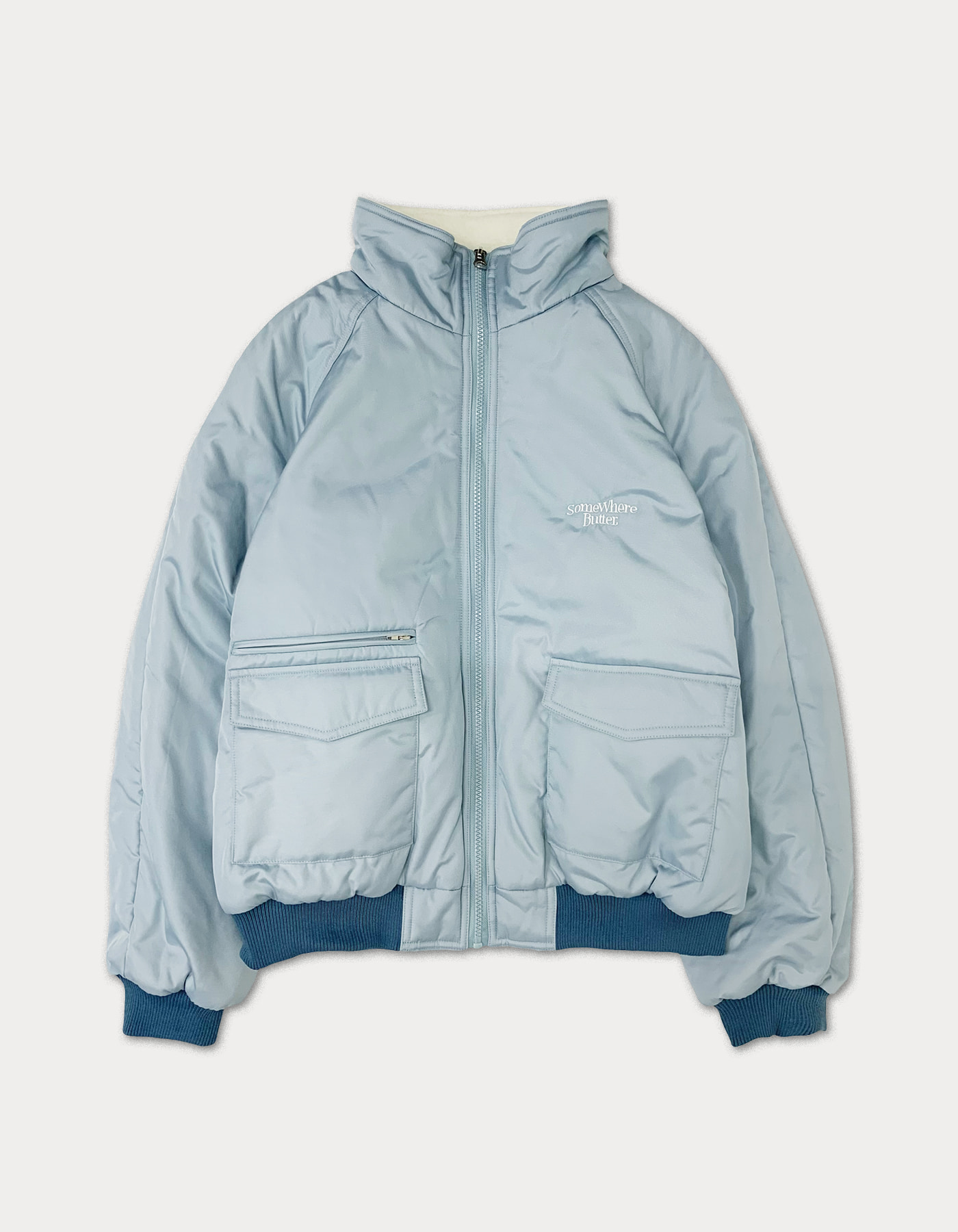 썸웨어버터 Pocket padding jumper - light blue - 위시버킷