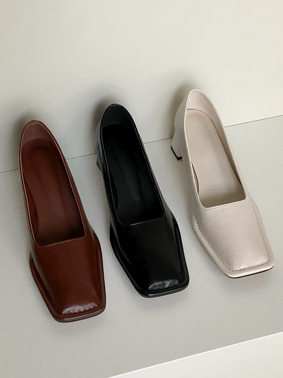 돌비 STITCH SQUARE SHOES - 위시버킷