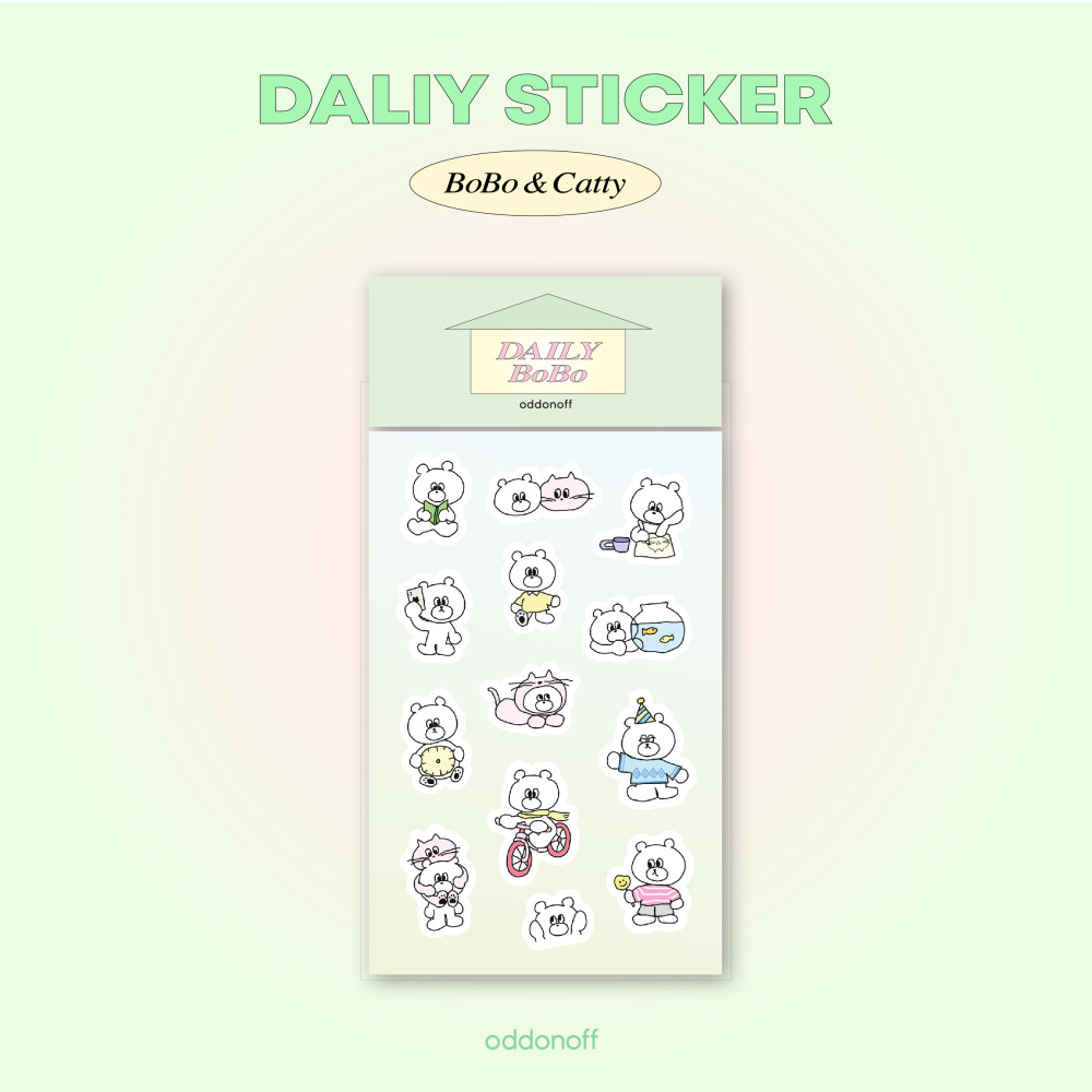 오드온오프 Daily BoBo Sticker - 위시버킷