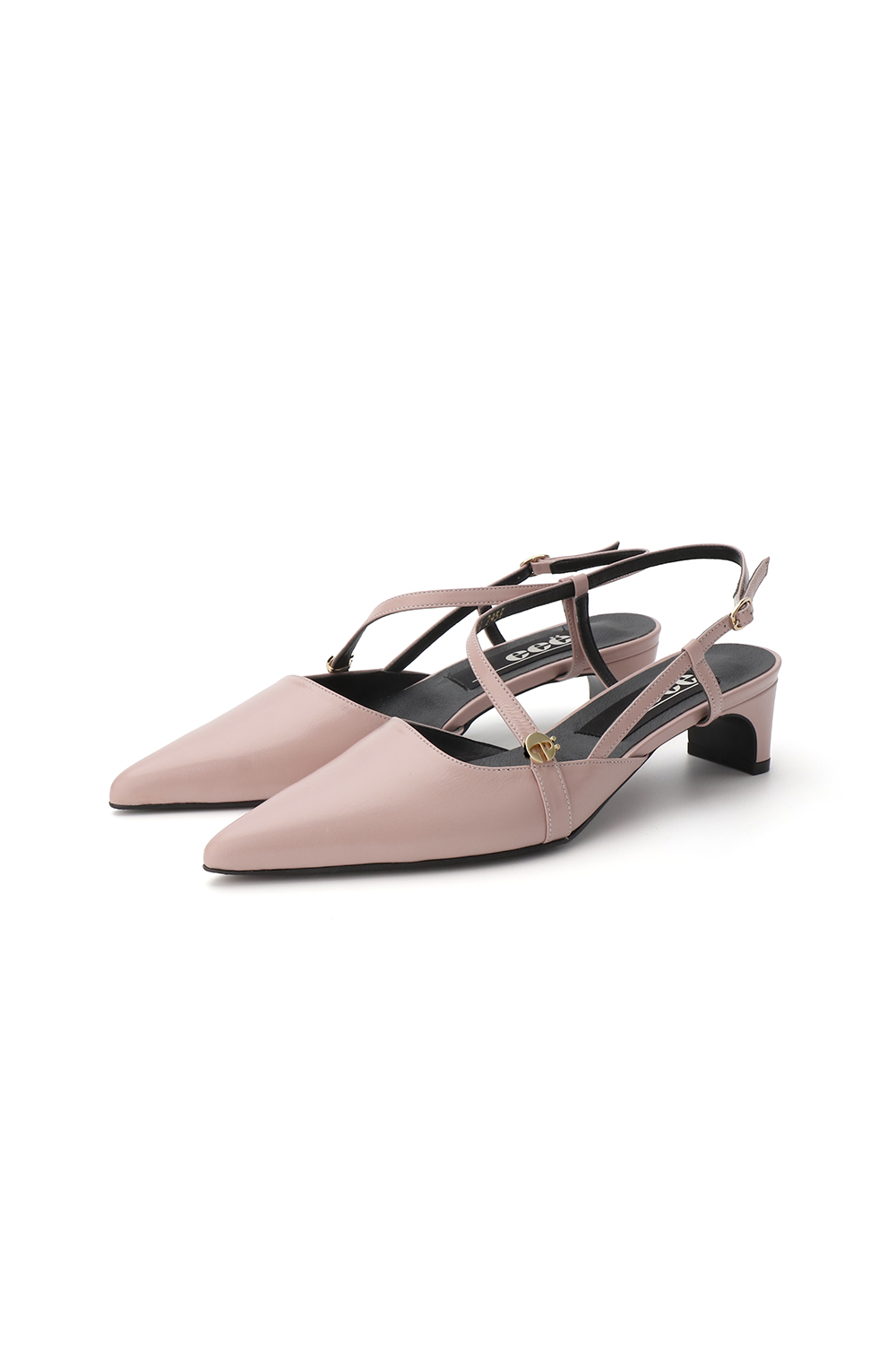 이이에 RIE DIAGONAL STRAP STILETTO HEEL [MUD PINK] - 위시버킷