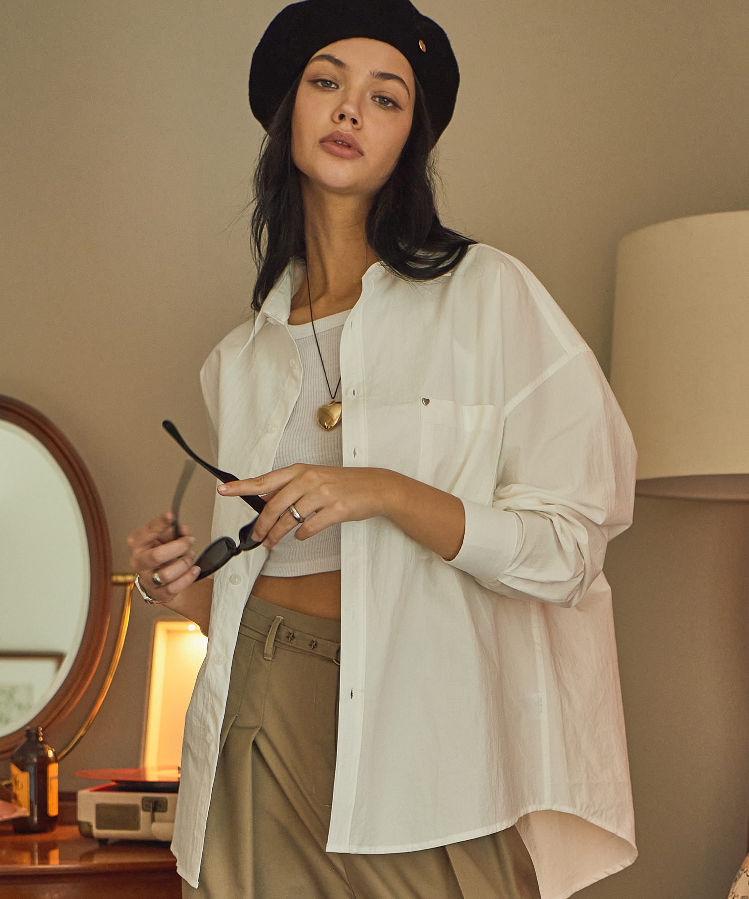 비터셀즈 Heart Faded Shirt-Ivory - 위시버킷